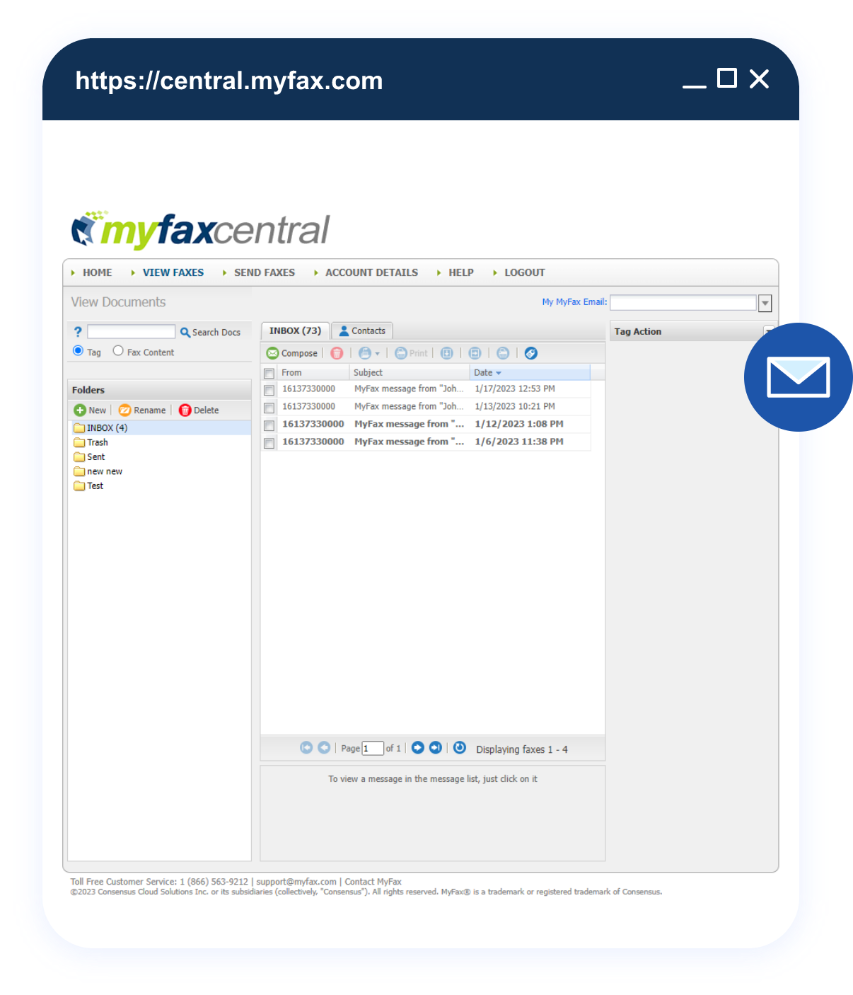 Send Fax by Email - MyFax